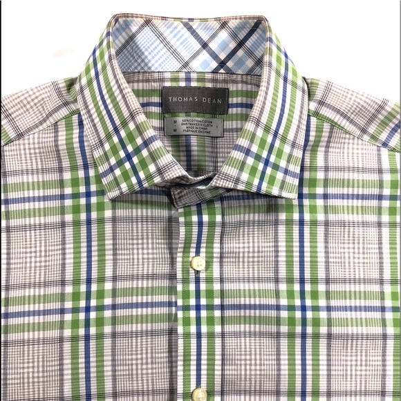 Thomas Dean | Shirts | Thomas Dean Mens Shirt Sz M Classic Fit Long ...